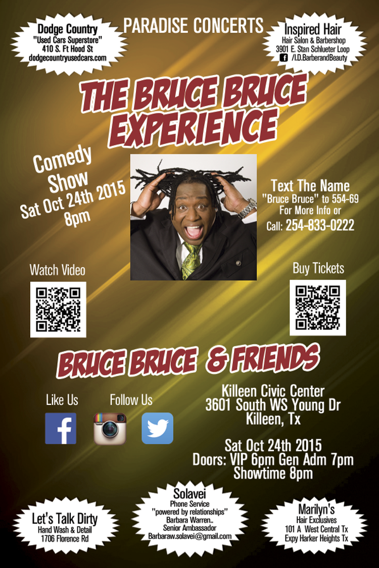 The Bruce Bruce Experience Photo Gallery - Paradise Concerts
